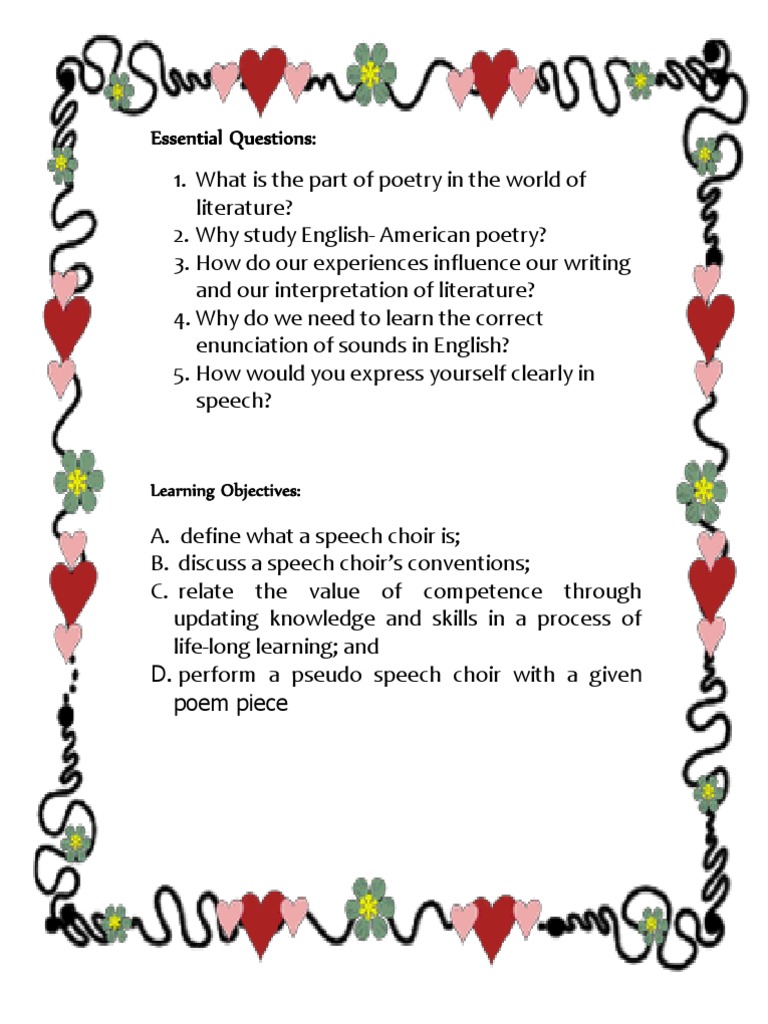 Lesson Informal | PDF | Poetry | Cognition
