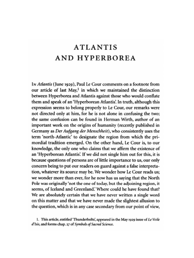 Atlantis and Hyperborea | PDF | Language Arts & Discipline | Home & Garden