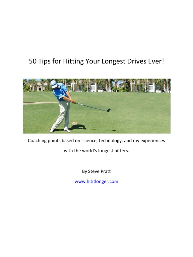 50 Tips for Longer Golf Drives | PDF
