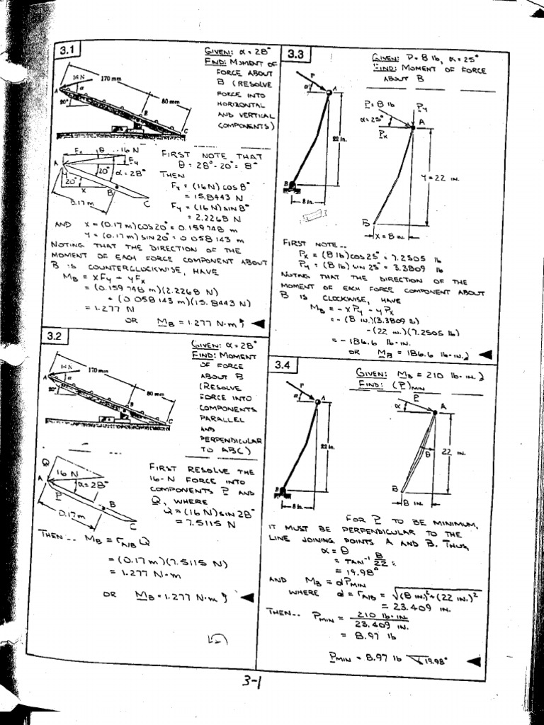 Chapter 3 Solutions Vector Mechanics | PDF | Mechanics | Physics