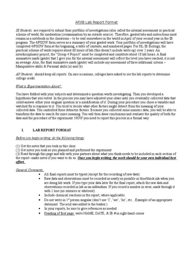 Lab Format | Data | Experiment | Free 30-day Trial | Scribd