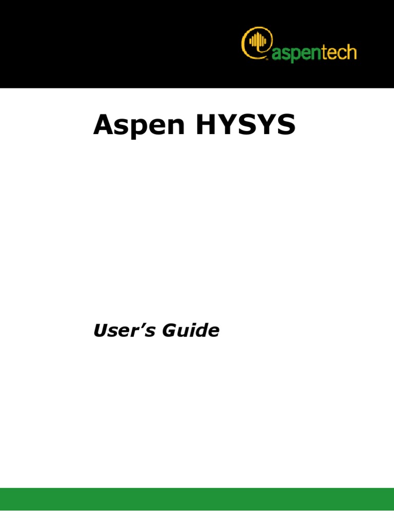 Aspen HYSYS - Users Guide | Icon (Computing) | Simulation