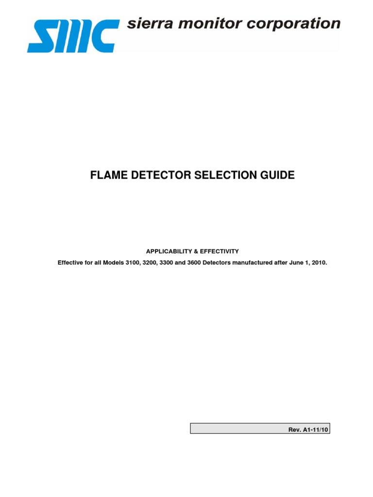 Flame Detector Selection | PDF