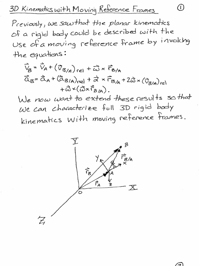 3D Kinematics of Rigid Bodies - Rotating Reference Frames | PDF