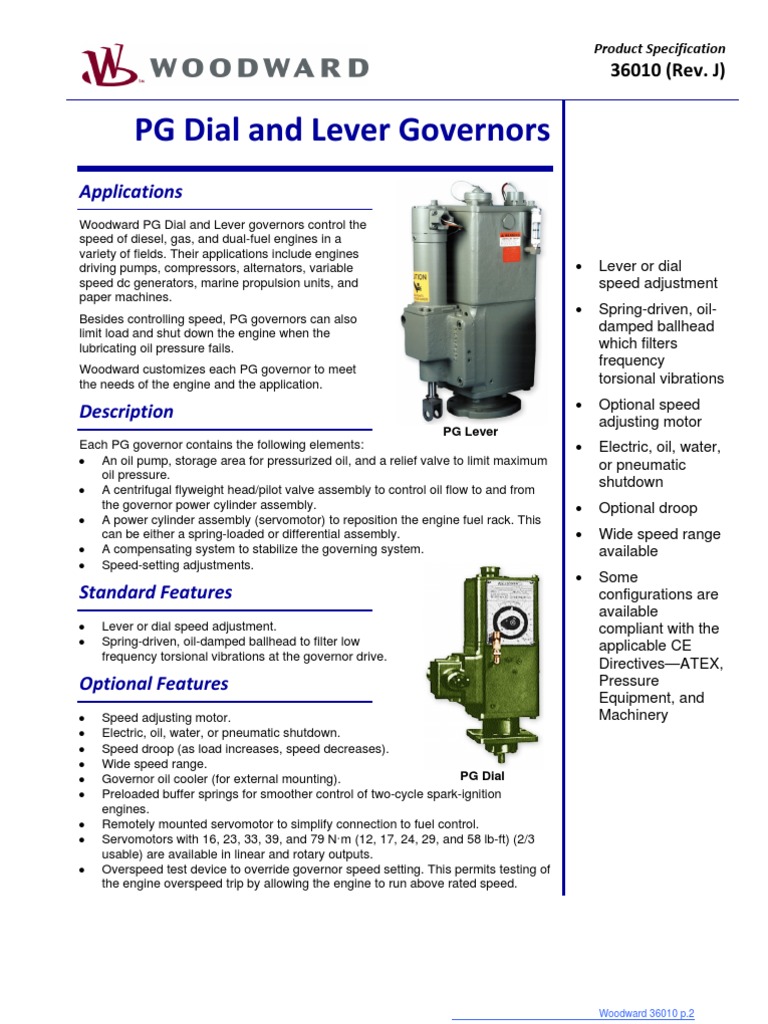 PG Governors | PDF | Engines | Diesel Engine