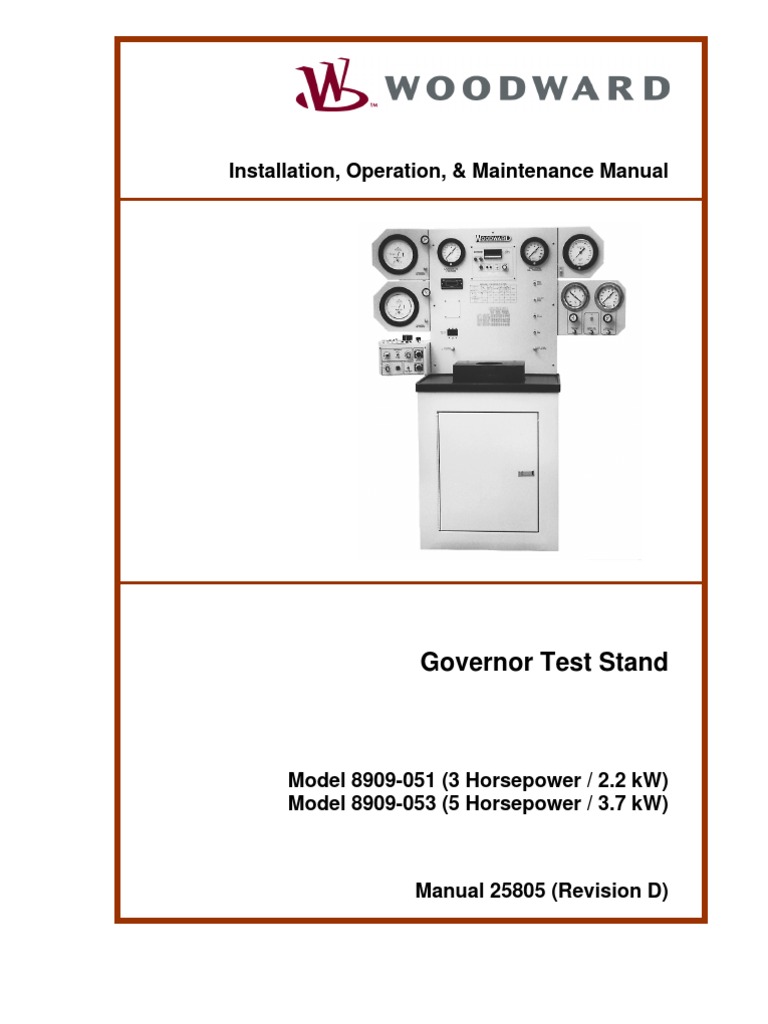 Governor Test Stand | PDF | Valve | Switch