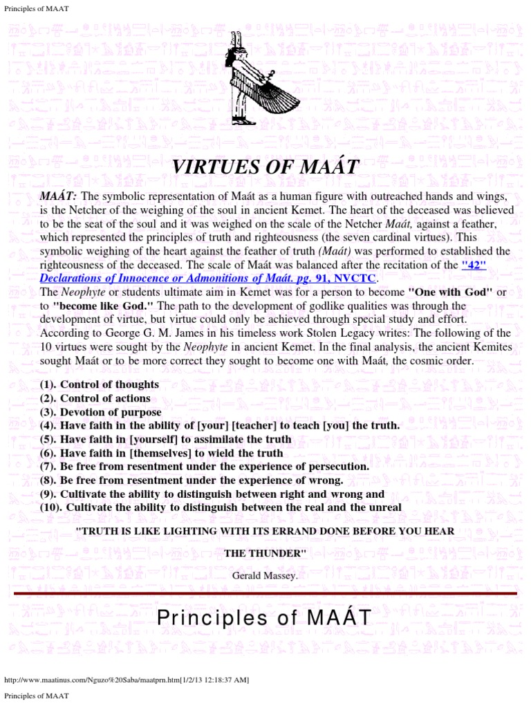 Principles of MA AT | PDF | Ancient Egyptian Religion | Middle Eastern ...