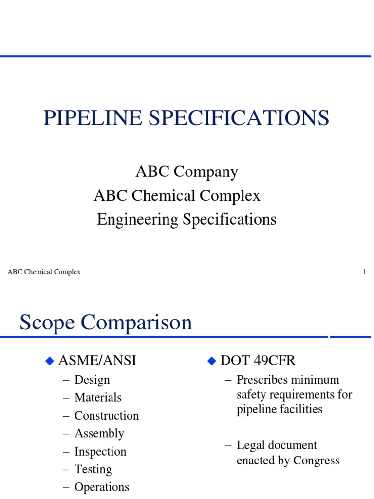 DOT Pipeline Specifications | PDF | Pipeline Transport | Pipe (Fluid ...
