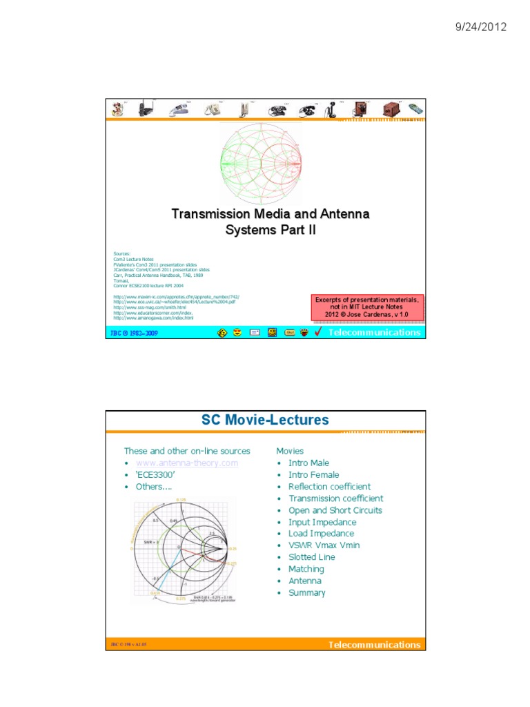 Smith Chart | PDF | Circle | Telecommunication