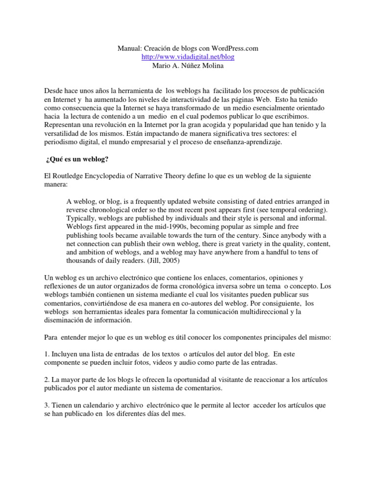 Manual Wordpress | PDF