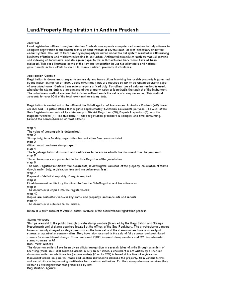Land Registration Procedure | PDF | Real Estate Appraisal | E Government