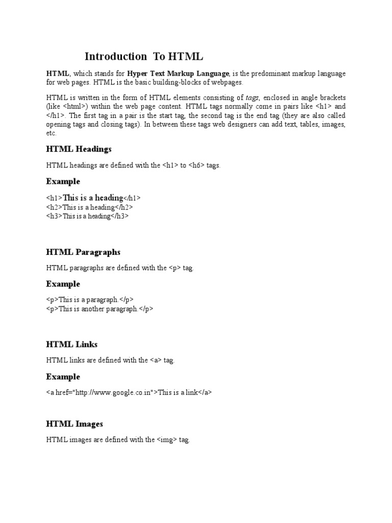 HTML File | PDF | Html Element | Html