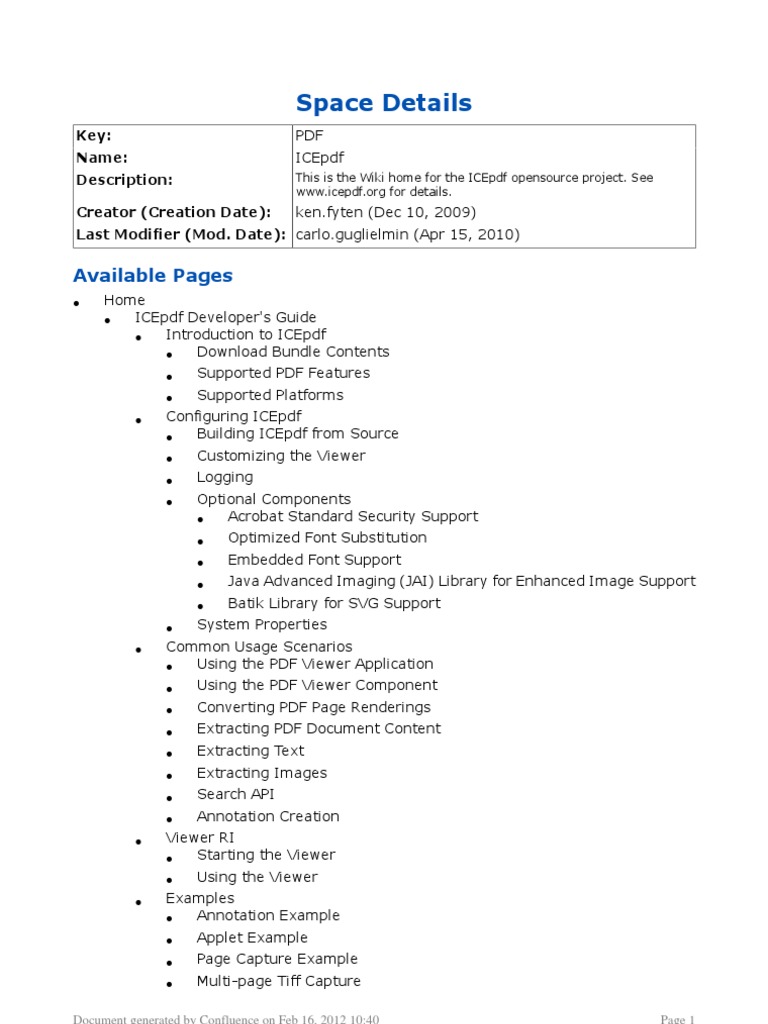 ICEpdf Developers Guide | PDF | Model–View–Controller | Java (Programming Language)