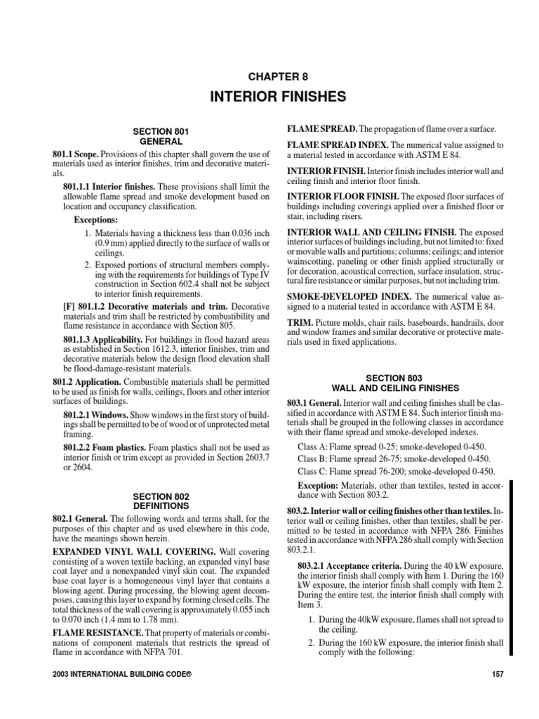 Chapter 8 - Interior Finishes | PDF | Wall | Ceiling