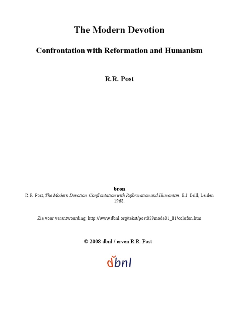 Devotio Moderna | PDF | Religious Behaviour And Experience | Religious ...