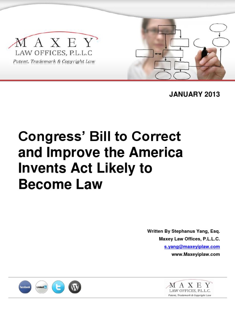 AIA Correction Bill | PDF | Patent Application | United States Patent ...
