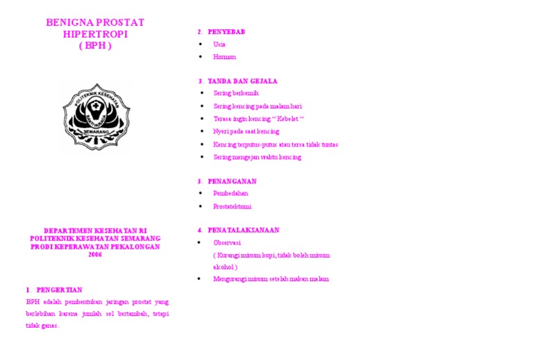 Gejala dan Penanganan Benigna Prostat Hipertrofi | PDF