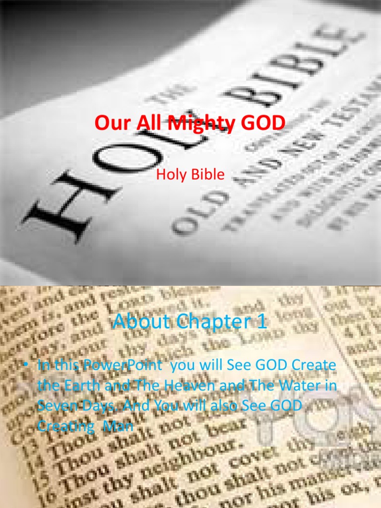 OUR ALL MIGHTY GOD From Bible | PDF | Religion & Spirituality