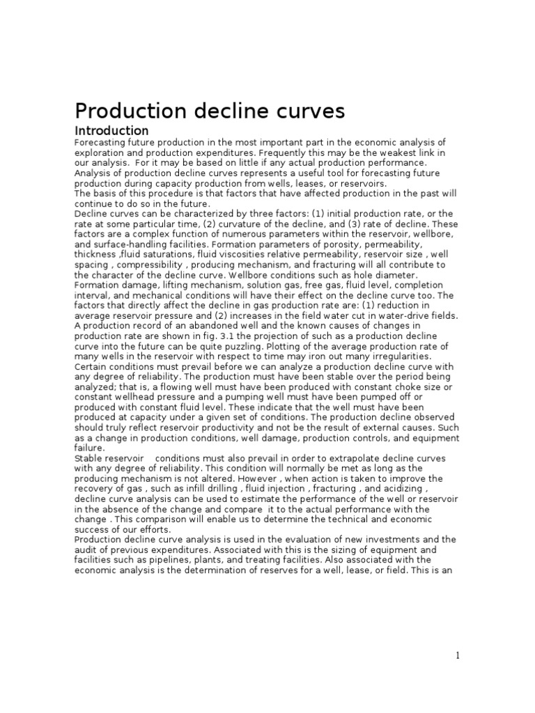 Production Decline Curves | PDF | Logarithm | Petroleum Reservoir