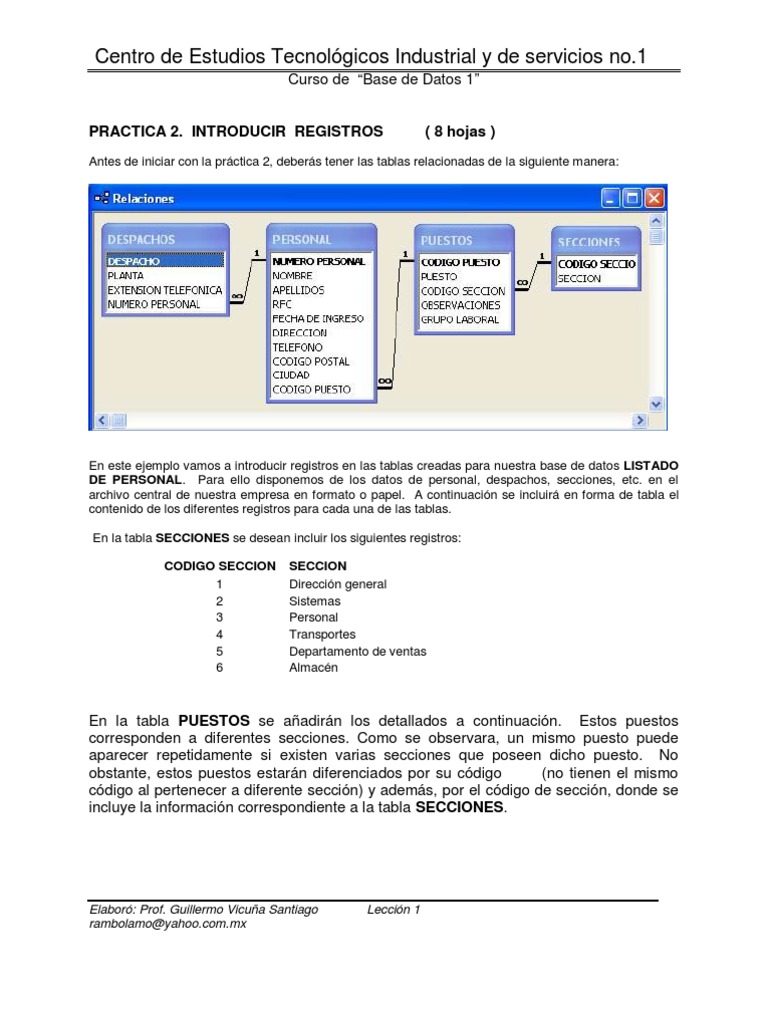 Practica 2 | PDF | Tabla (base de datos) | Point and Click