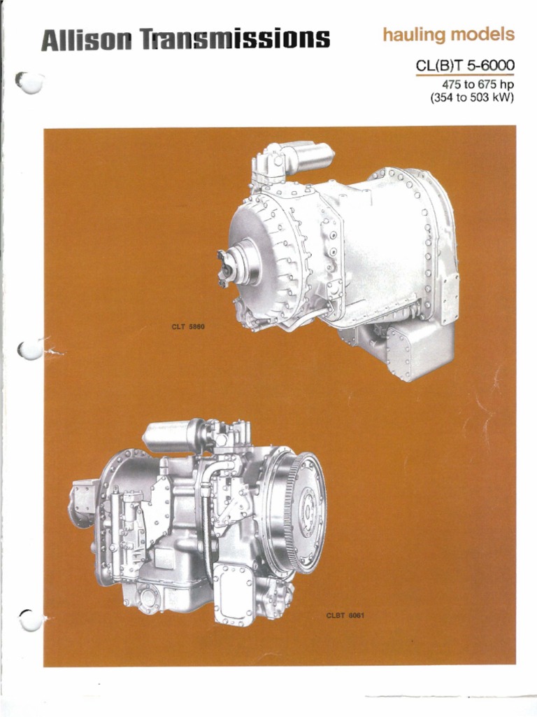 brochure allison 6061 | Manual Transmission | Transmission (Mechanics)