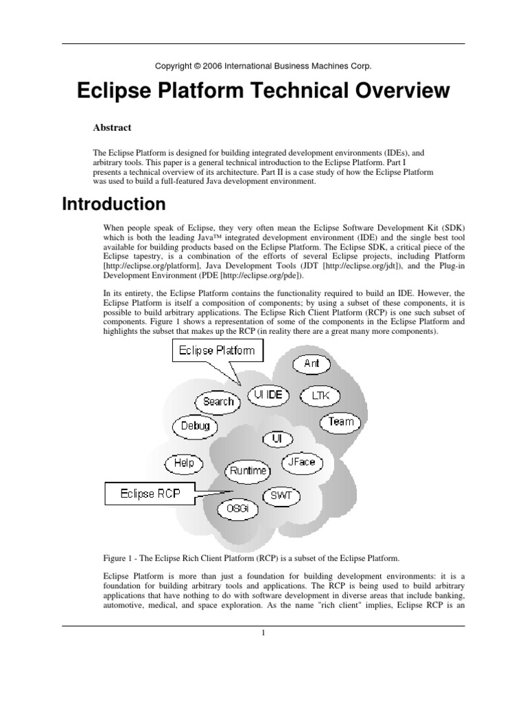 Eclipse Platform Whitepaper | PDF | Eclipse (Software) | Java (Programming Language)