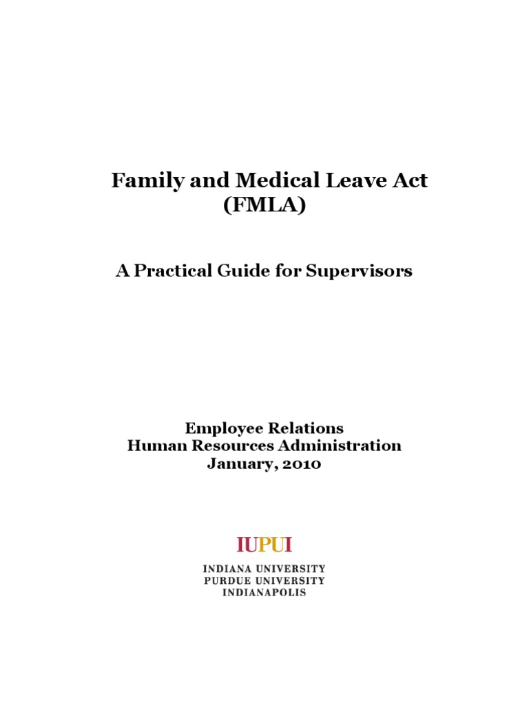 Family and Medical Leave Act (FMLA) : A Practical Guide For Supervisors ...