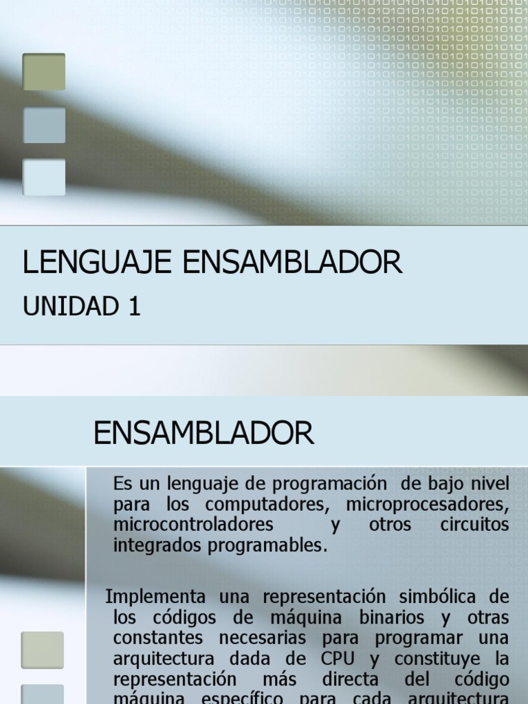 Lenguaje Ensamblador | PDF