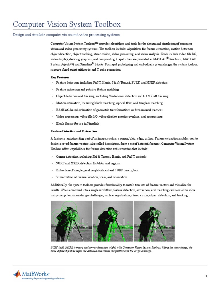 Computer Vision Toolbox (Matlab) | PDF | Computer Vision | Matlab