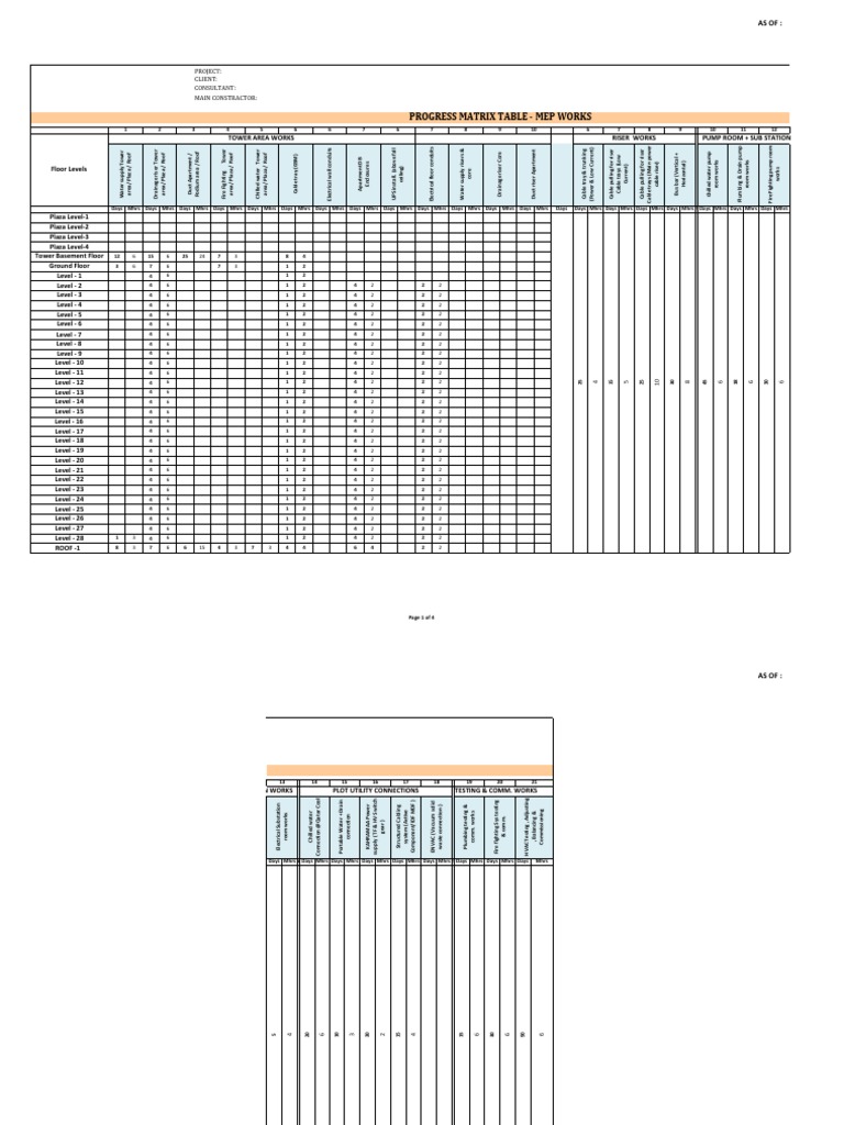 Mep Matrix | PDF | Mechanical Engineering | Building