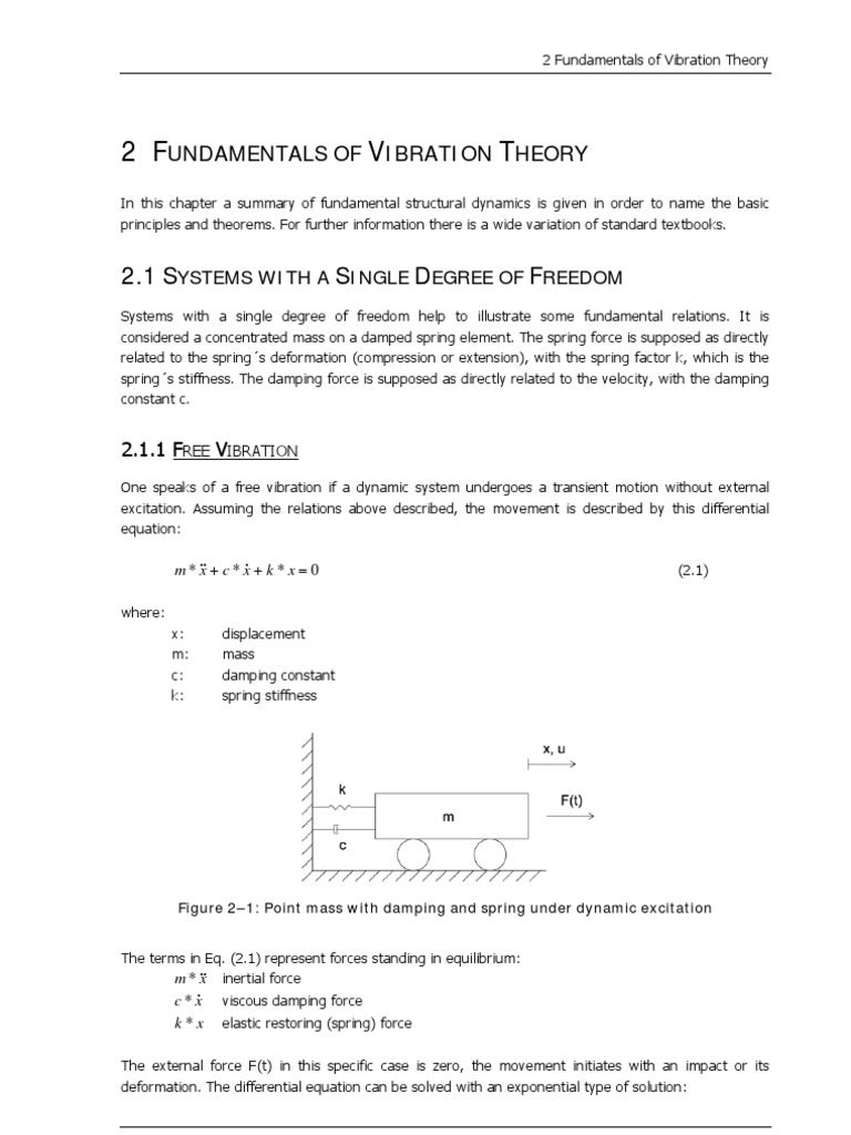 Fundamentals of Vibration Theory | PDF | Normal Mode | Eigenvalues And Eigenvectors