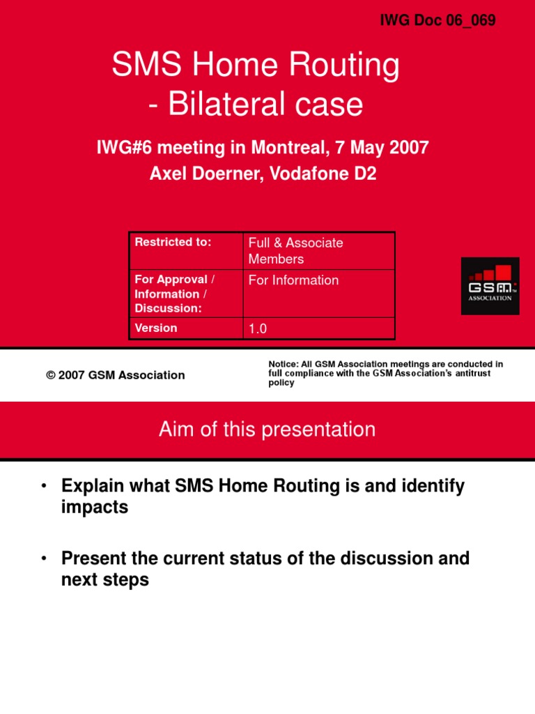 SMS Home Routing | PDF | Short Message Service | Roaming