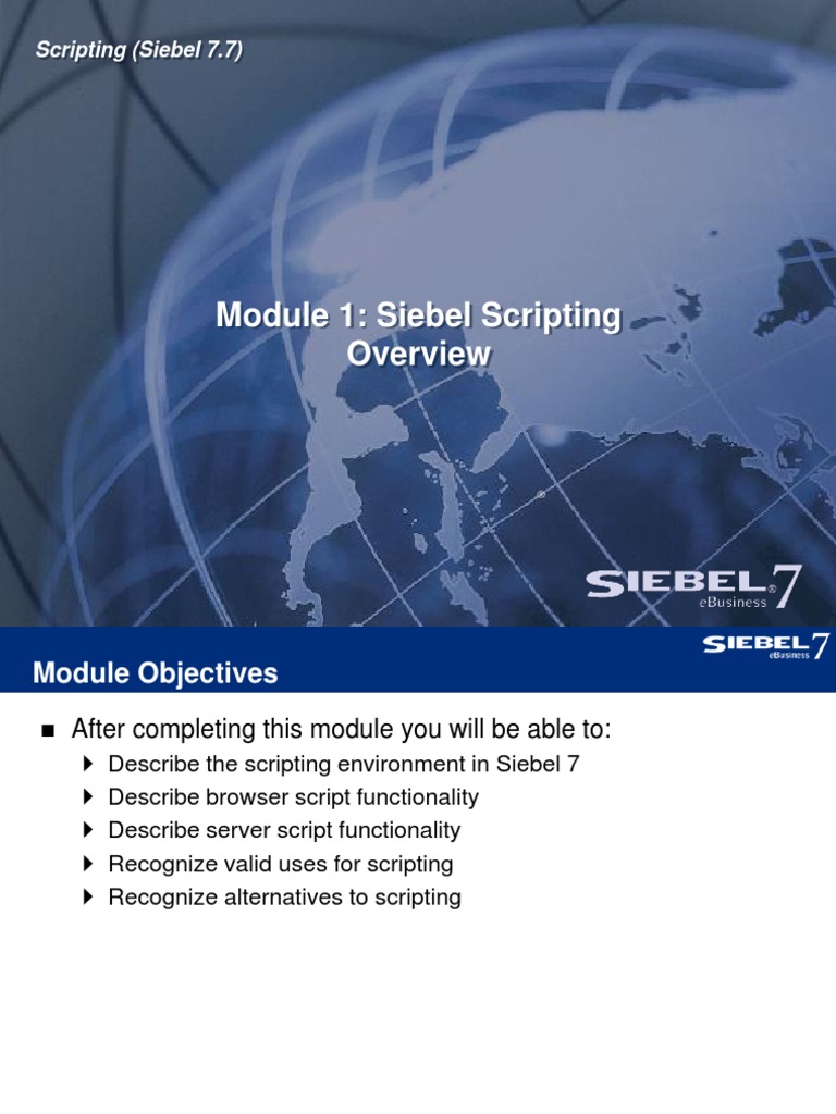 Scripting Siebel 7.7 | PDF | Scripting Language | Java Script