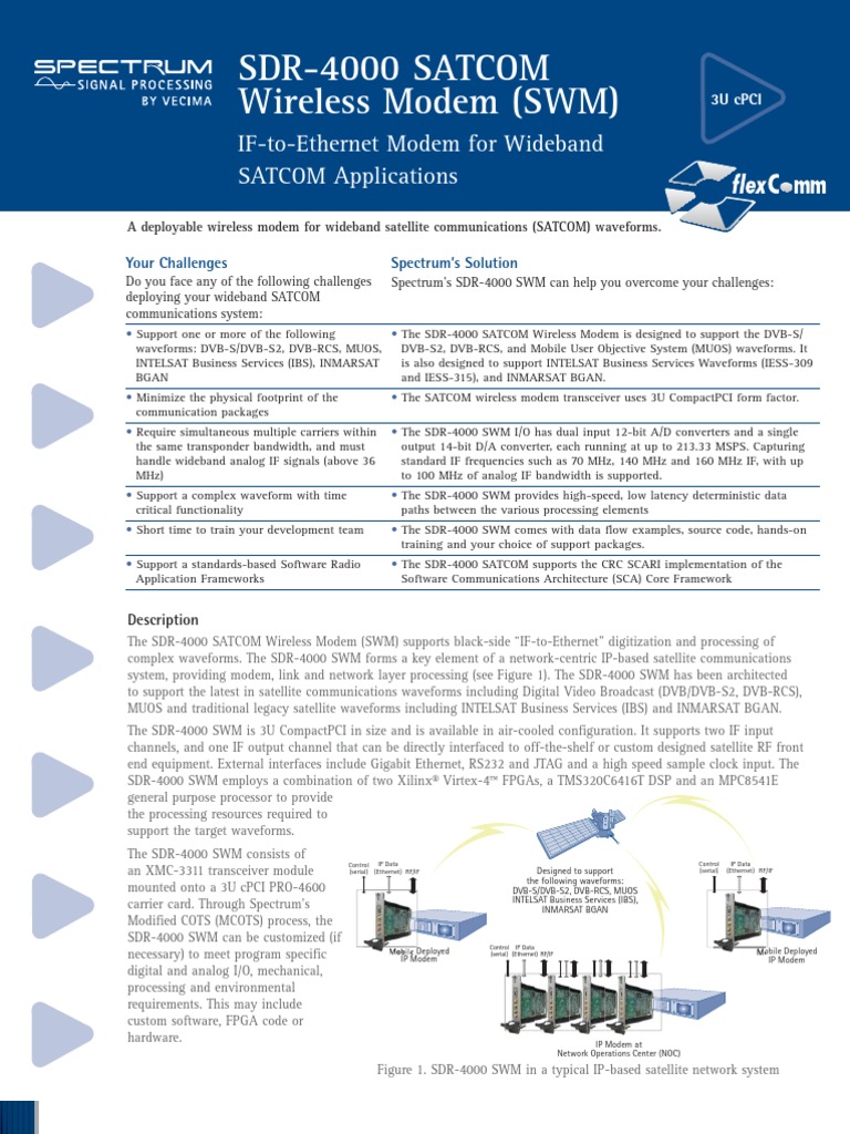 Fpga Wireless Sat SDR 4000 SWM | PDF | Field Programmable Gate Array ...