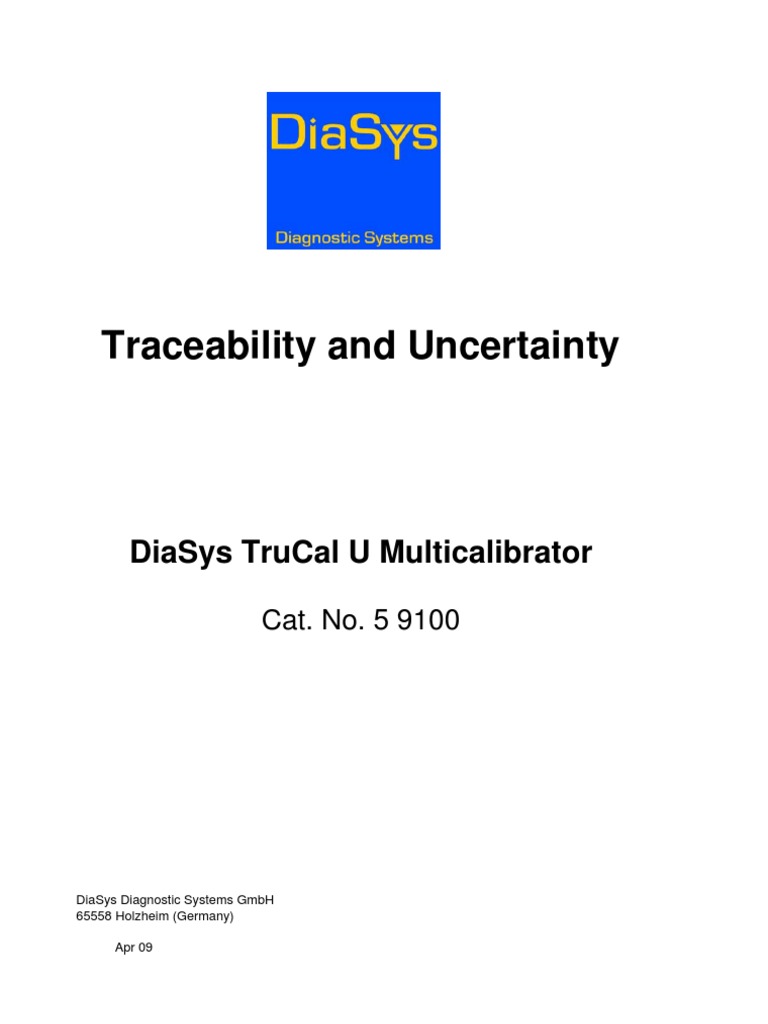 TruCal U | PDF | Uncertainty | Creatinine