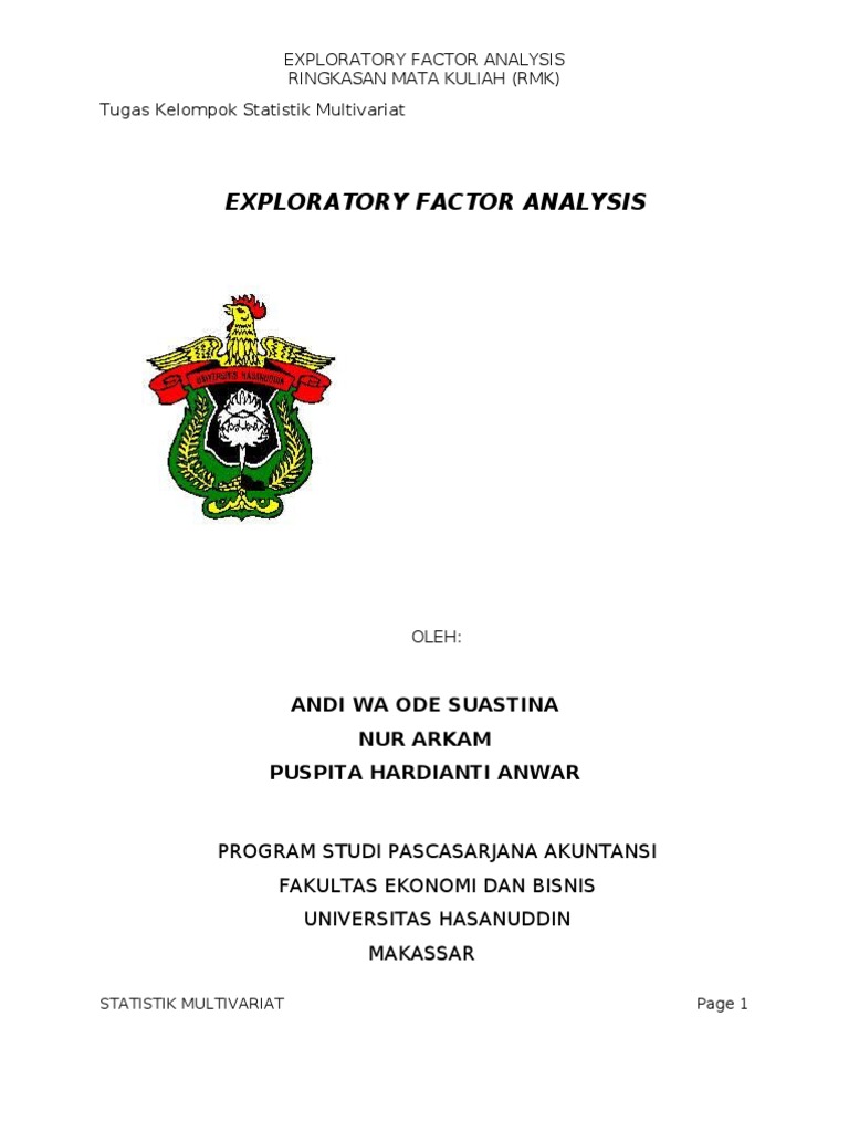 Exploratory Factor Analysis | PDF