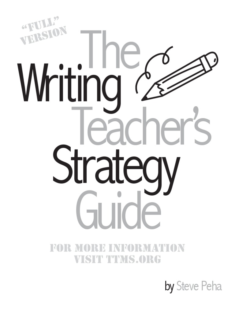 Writing Teacher's Strategy Guide | PDF | Self-Improvement