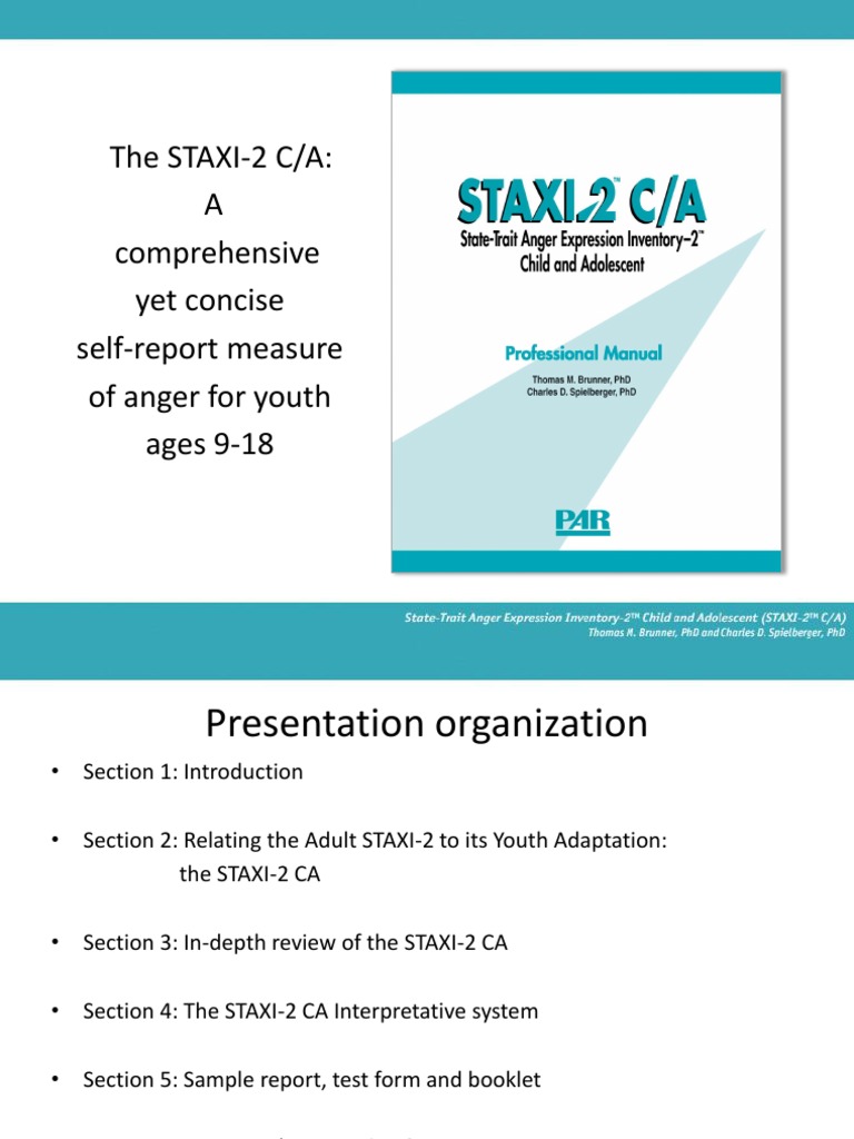 Staxi-2 Ca | PDF | Anger | Psychometrics