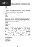 Teste de Informática Básica - Teste | PDF | Carreira e Crescimento | Arte