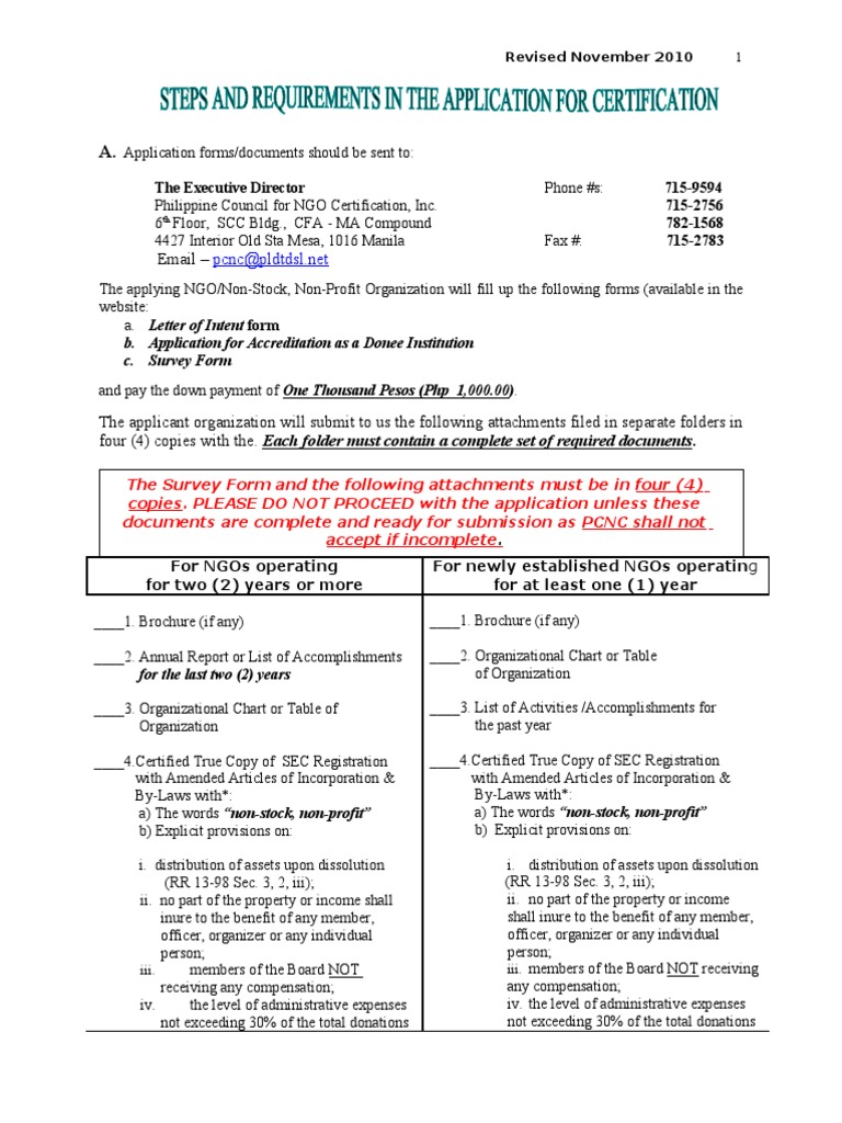 NGO BIR Requirements and Application Steps | PDF | Financial Statement ...