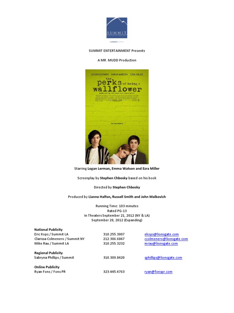 The Perks of Being A Wallflower | PDF | Art