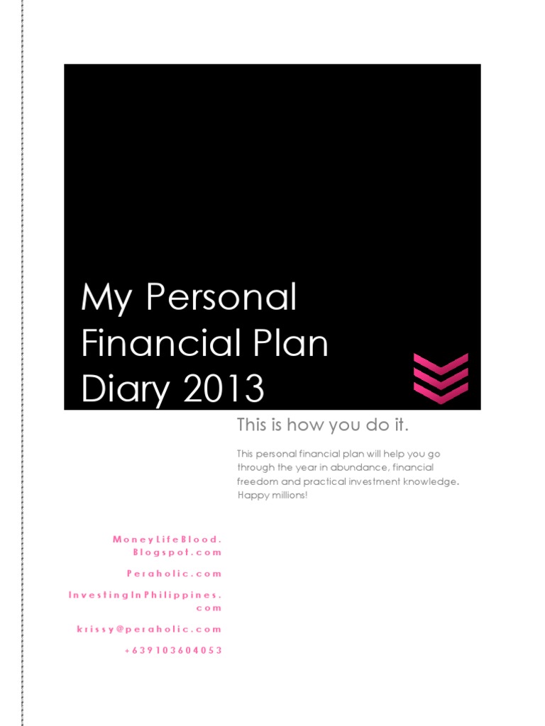My Personal Financial Plan Diary 2013 | PDF | Personal Finance | Investor