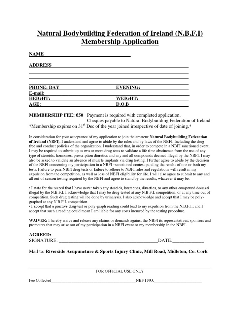 Natural Bodybuilding Federation of Ireland | PDF | Non Bank Financial ...