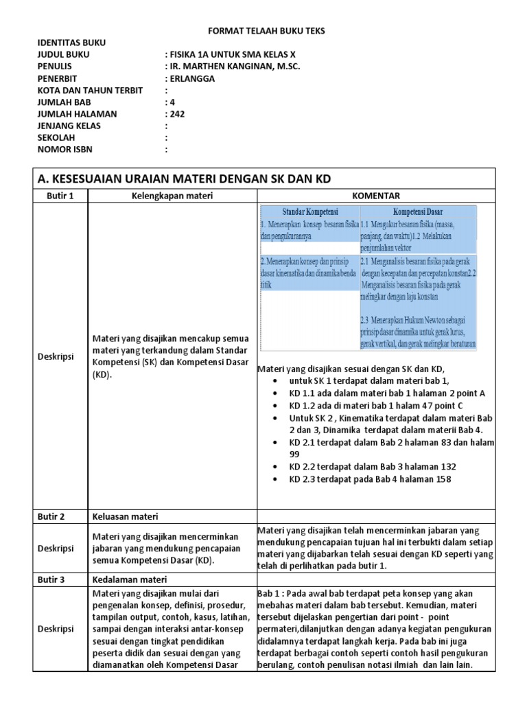 Format Telaah Buku Teks | PDF | Teknologi & Rekayasa