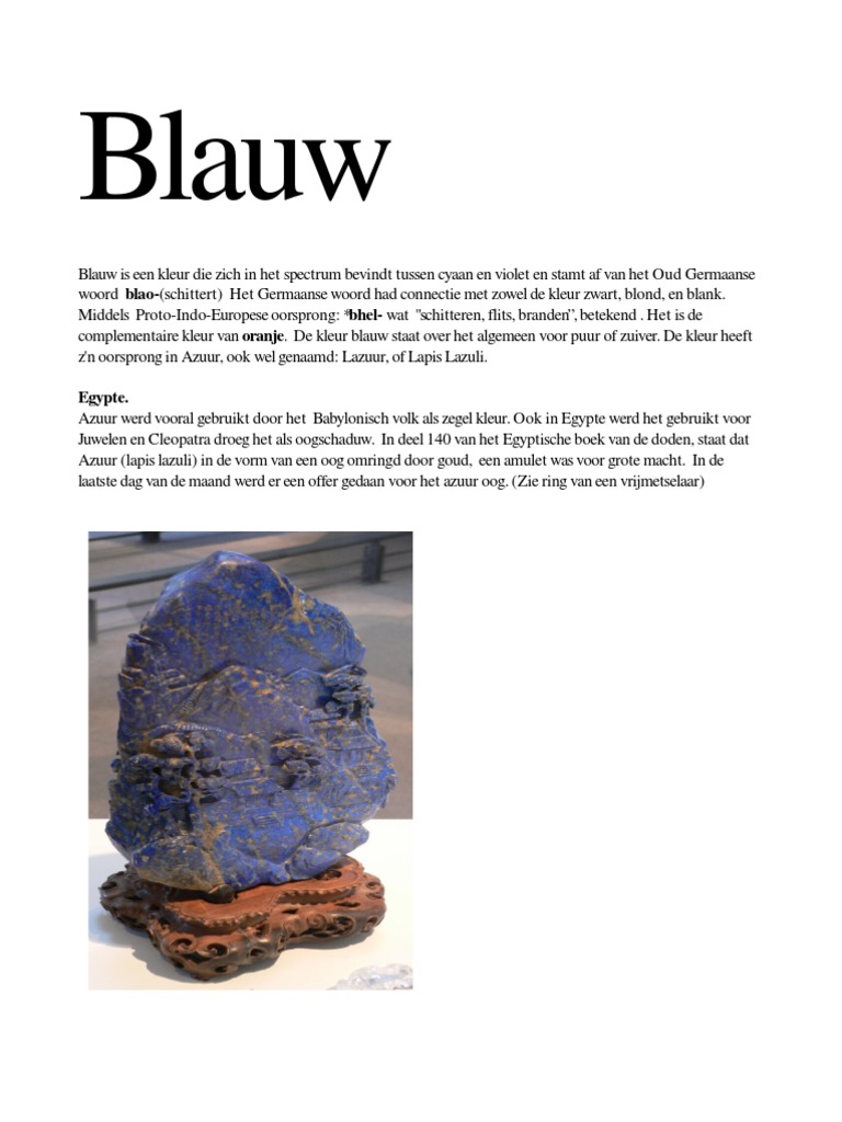 Blauw Azuul | PDF