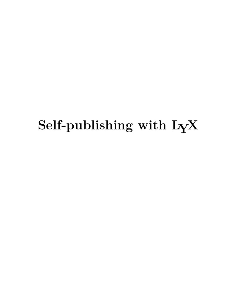 Lyx Book | PDF | Te X | Page Layout