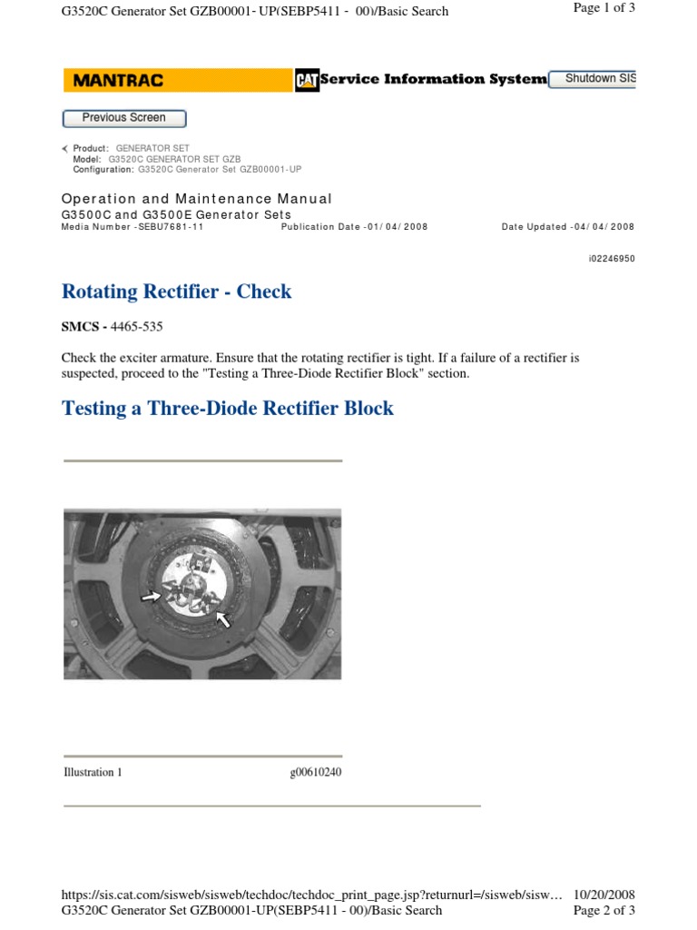 Rotating Rectifier and Varistor - Check | PDF | Rectifier | Power (Physics)