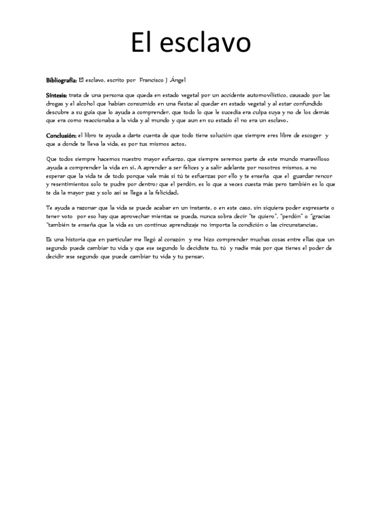 El Esclavo Pdf
