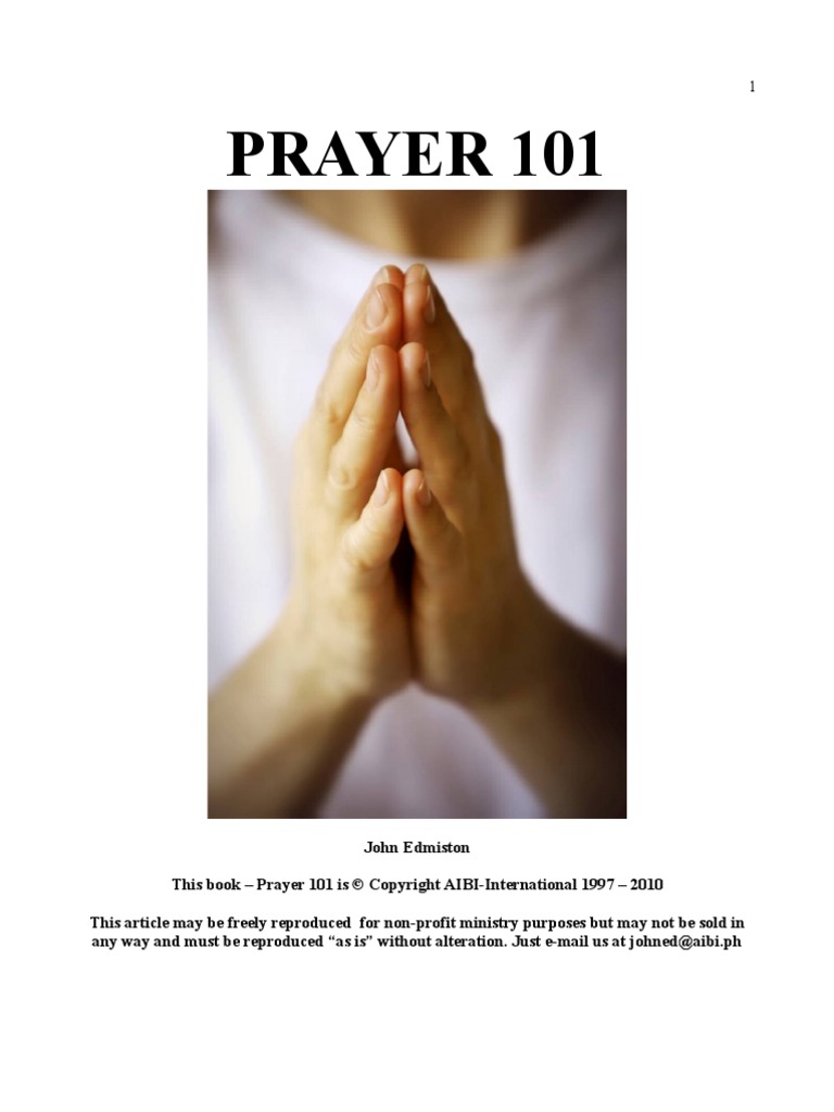 Prayer 101 | PDF | Prayer | Confession (Religion)
