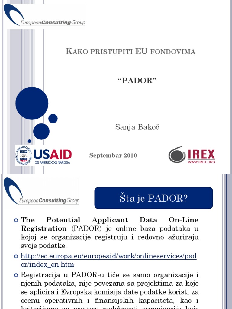 Vodic Za PADOR-Na SRPSKI-Jezik | PDF